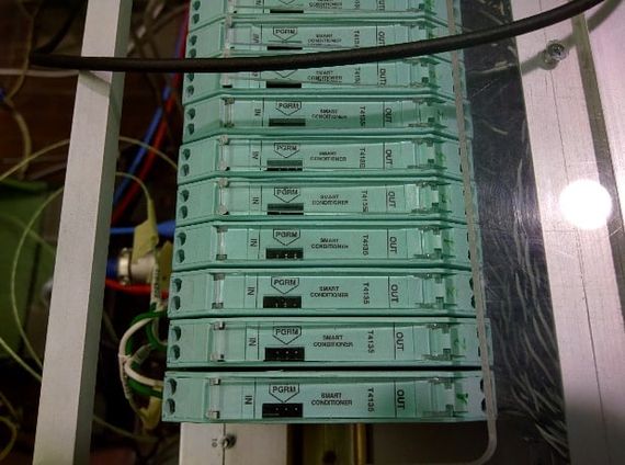 Fig. 4.a: Programmable isolation amplifiers for temperature measurement.